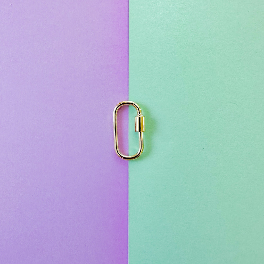 25mm Gold Plated Oval Paperclip Lock Enhancer – Beads, Inc.