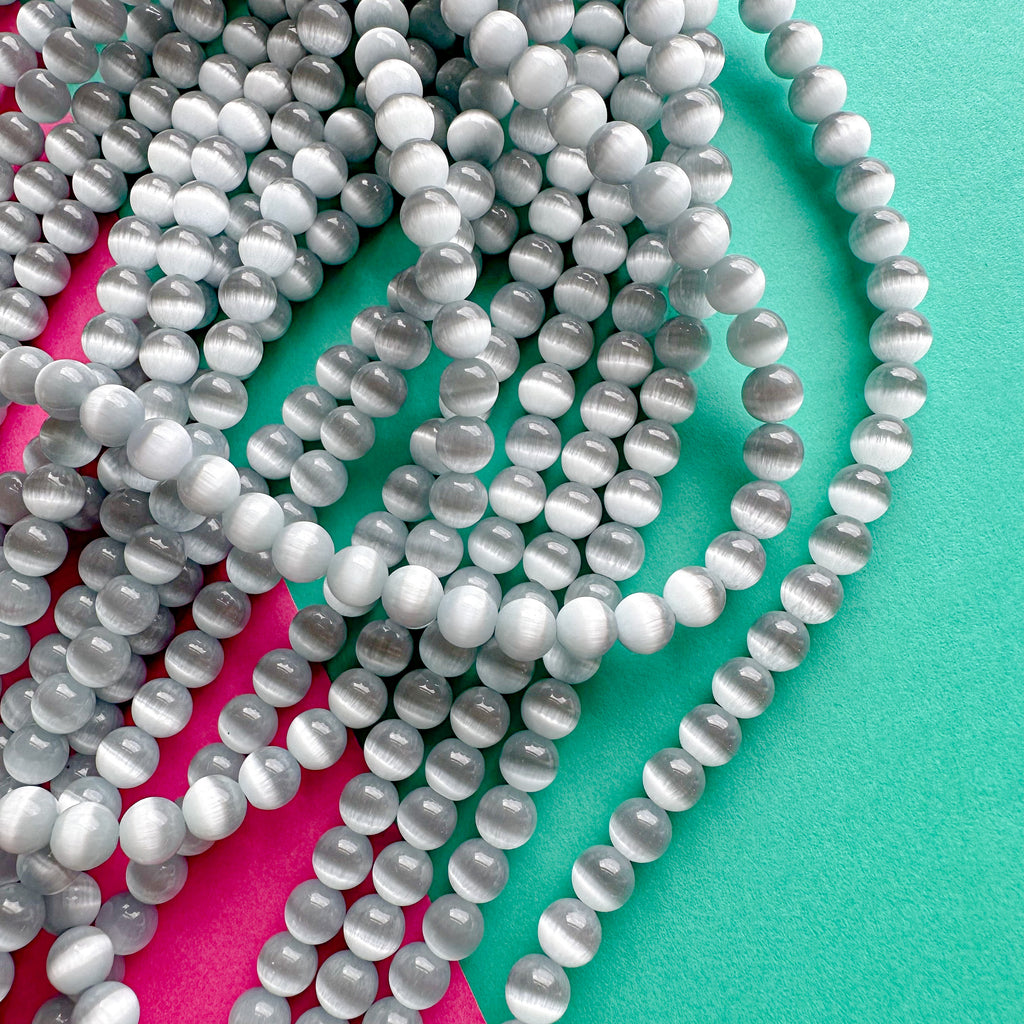 6mm Slate Blue Optic Glass Rounds Strand – Beads, Inc.