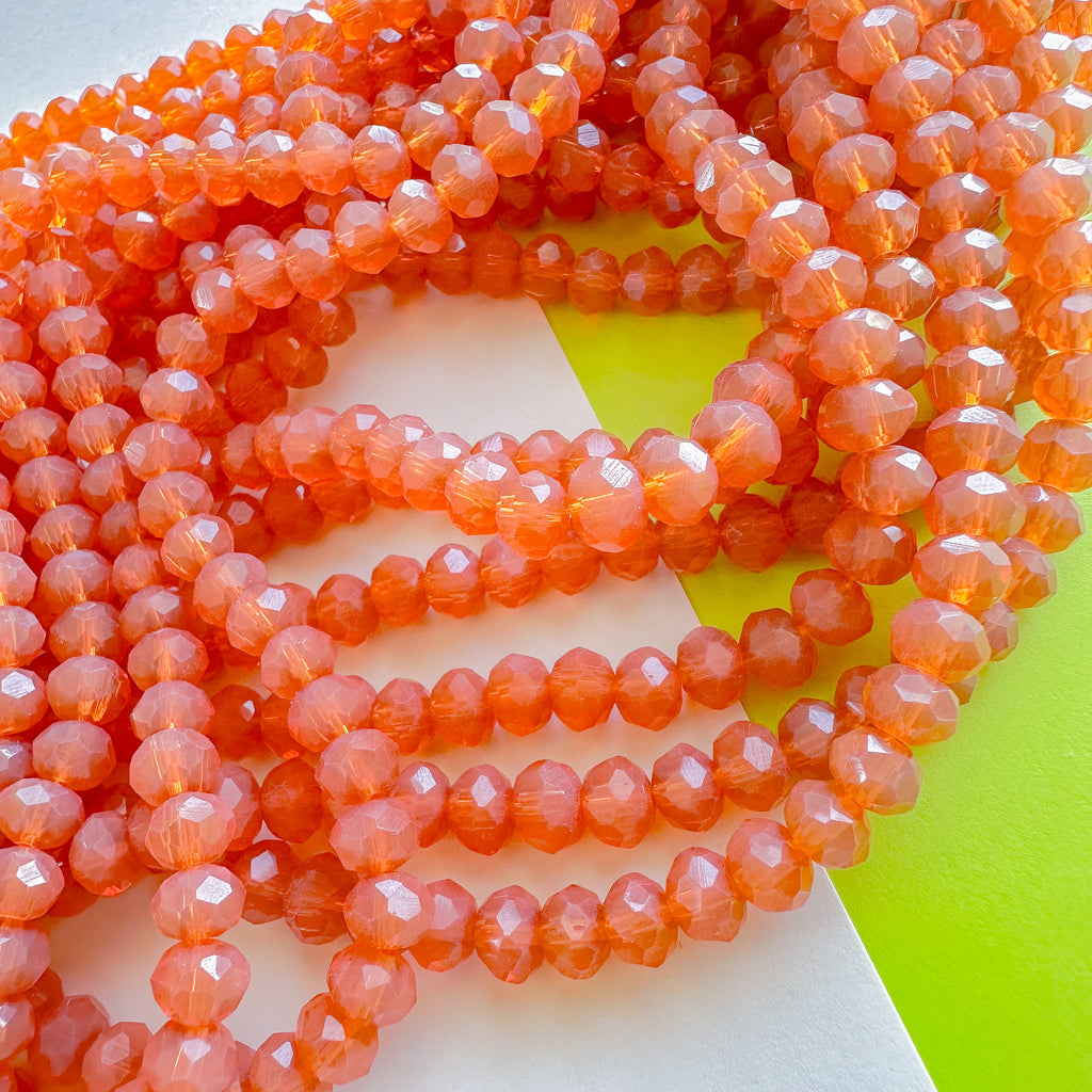 8mm Transluscent Spice Crystal Rondelle Strand – Beads, Inc.