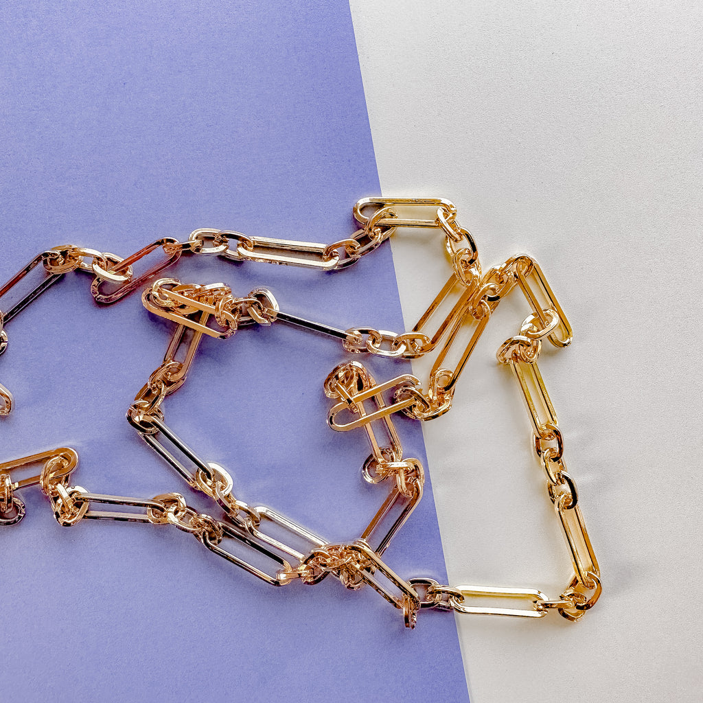 20mm Shiny Gold Paperclip Cable Chain – Beads, Inc.