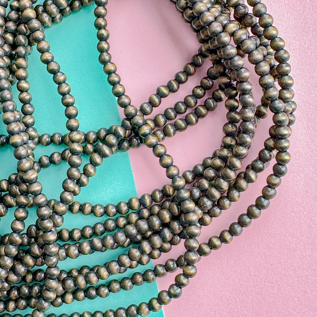 4mm Gold Native Resin Rounds Strand – Beads, Inc.