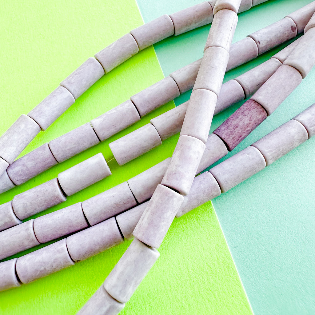 6mm Matte Lilac Vintage Porcelain Cylinder Strand – Beads, Inc.
