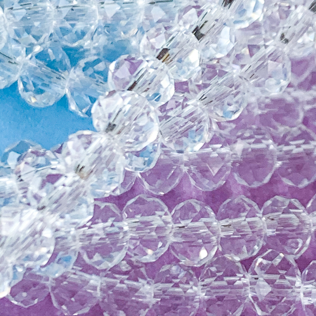 3mm Clear Faceted Crystal Strand – Beads, Inc.