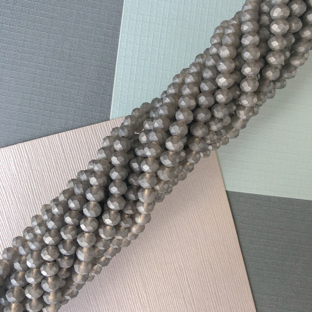 6mm Matte Graphite Faceted Chinese Crystal Strand – Beads, Inc.