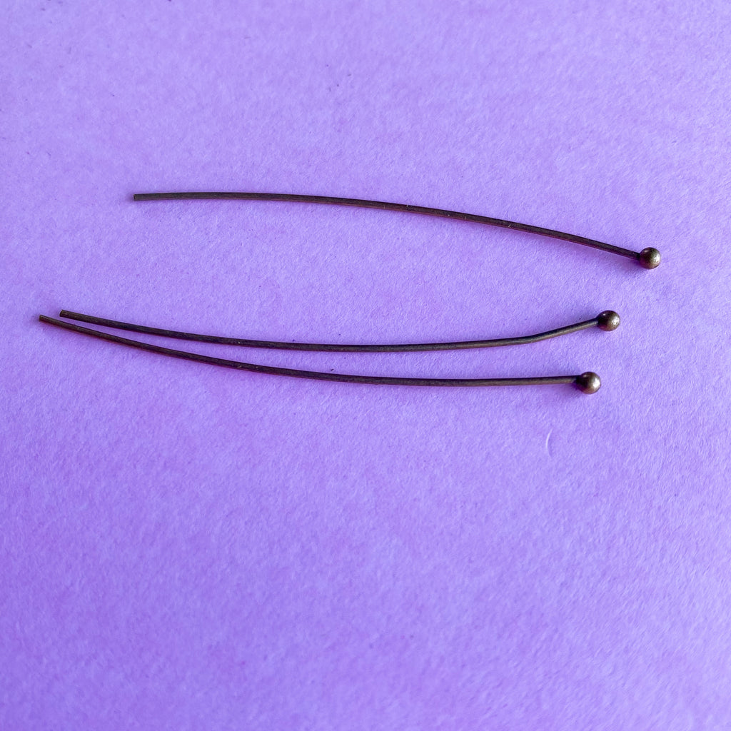2" Copper 22 Gauge Ballpin - 100 Pack – Beads, Inc.