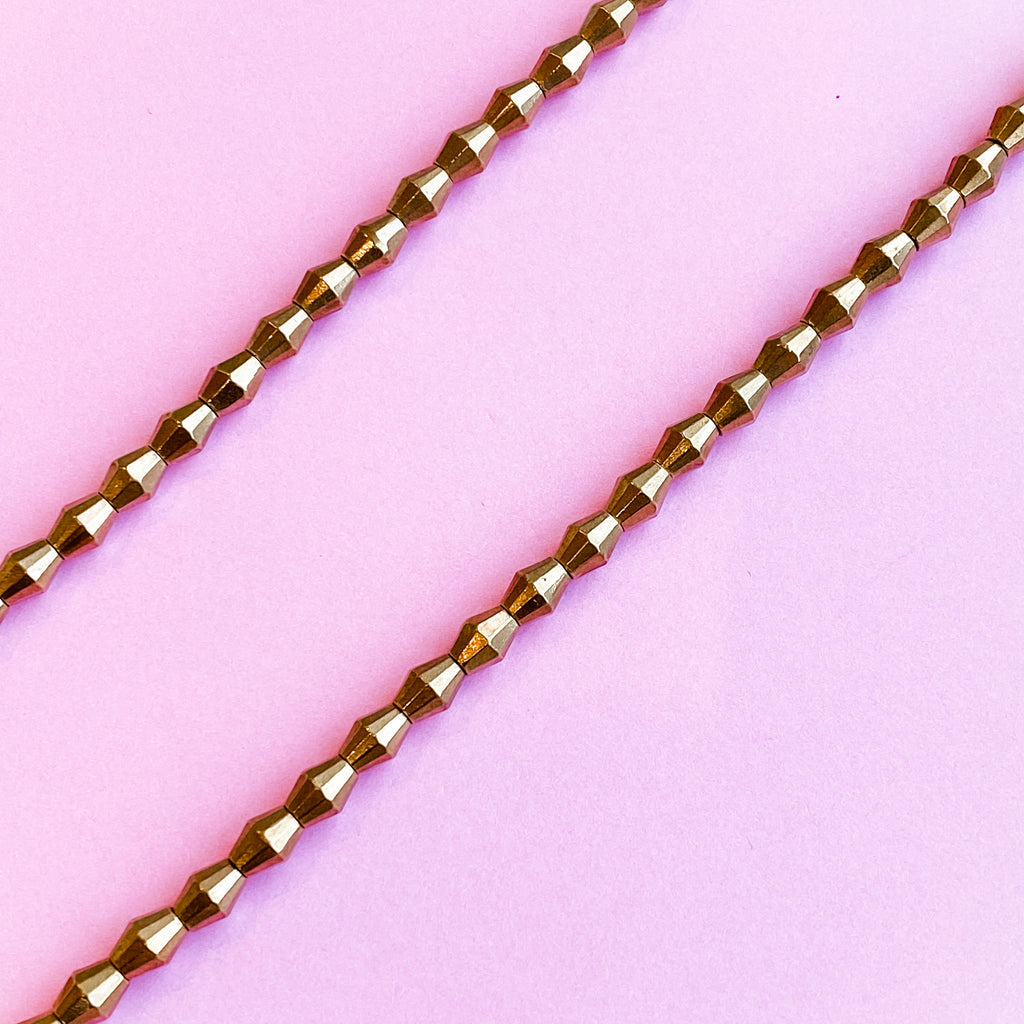 8mm Brass Faceted Marquis Beads – Beads, Inc.