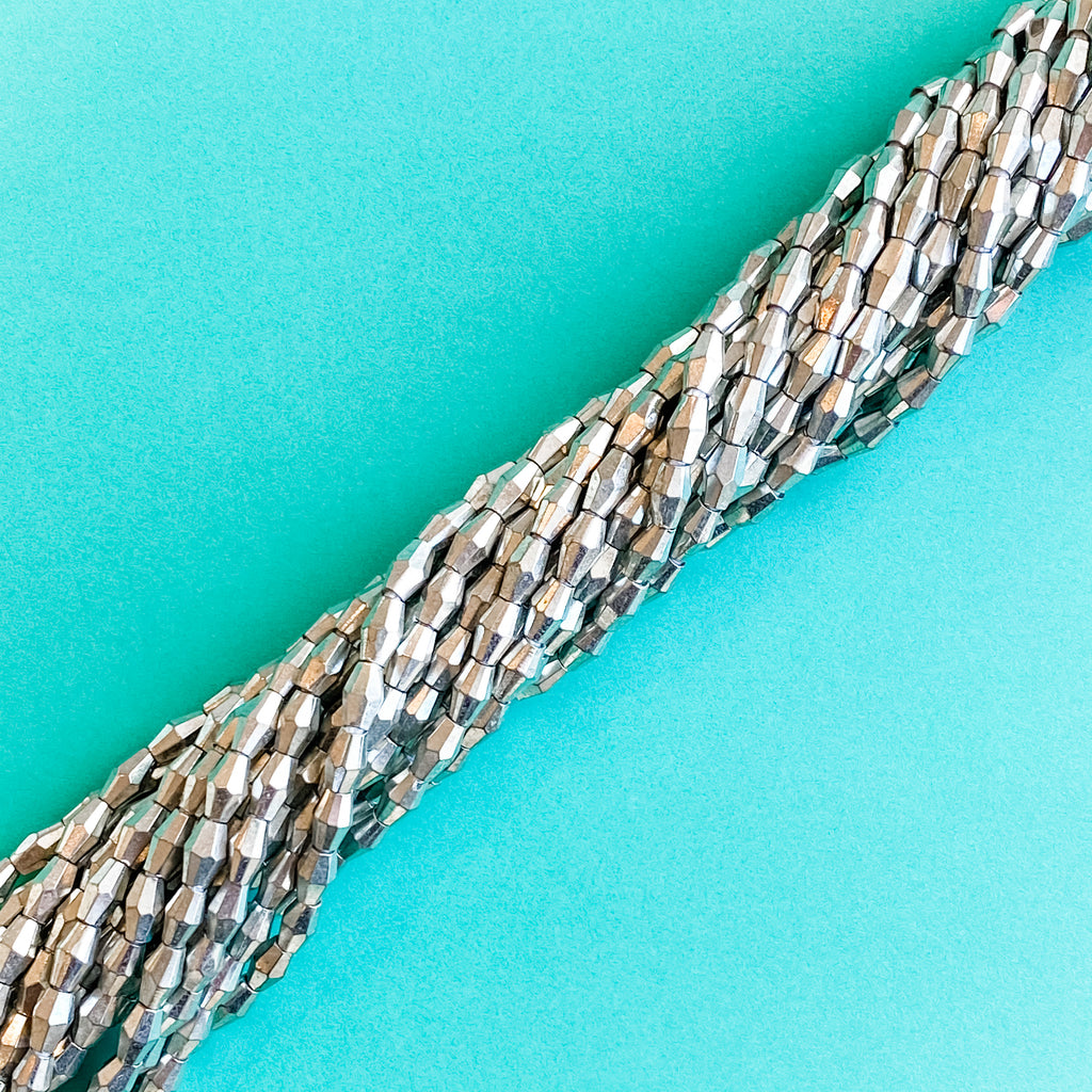 8mm Silver-Plated Brass Faceted Marquis Beads – Beads, Inc.