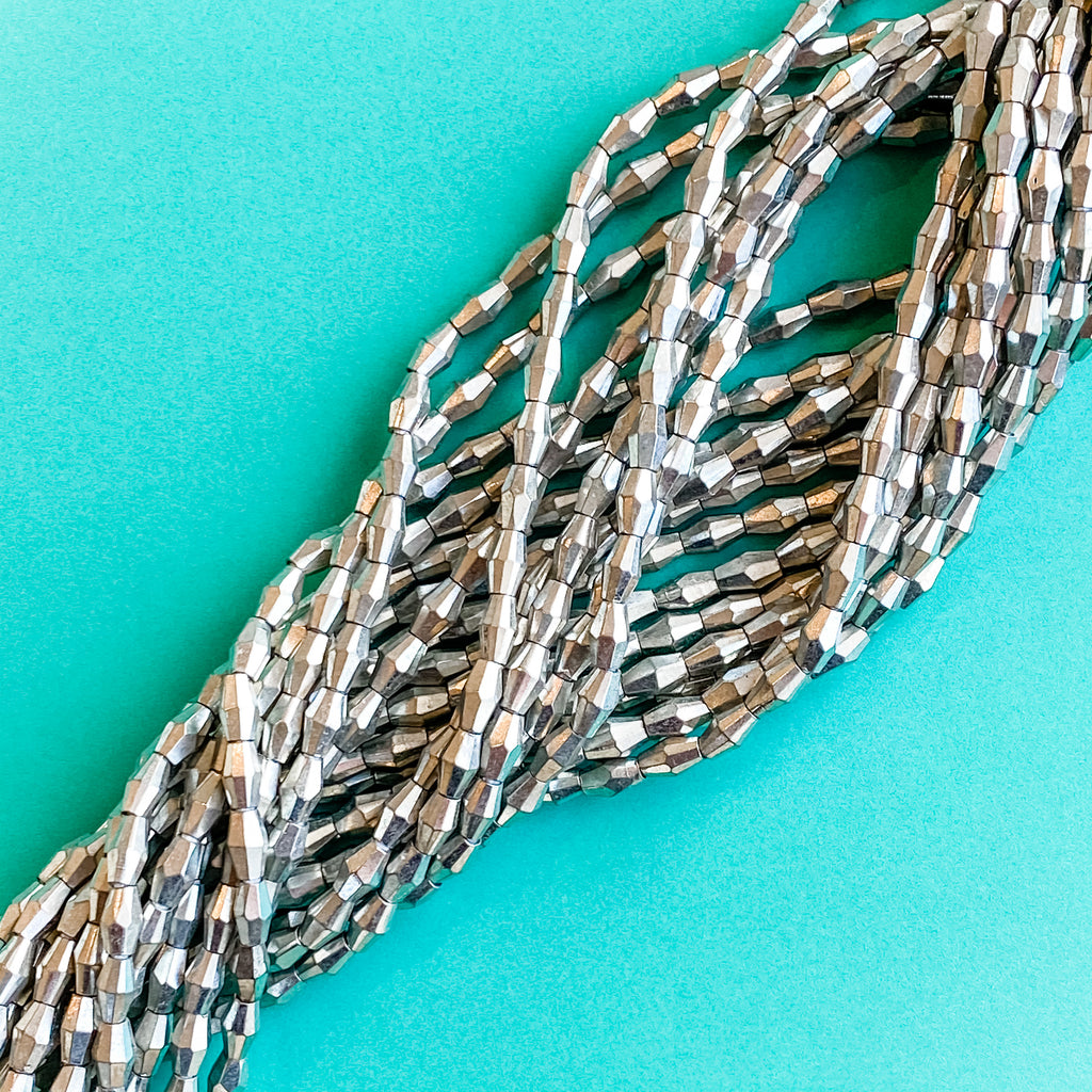 8mm Silver-Plated Brass Faceted Marquis Beads – Beads, Inc.