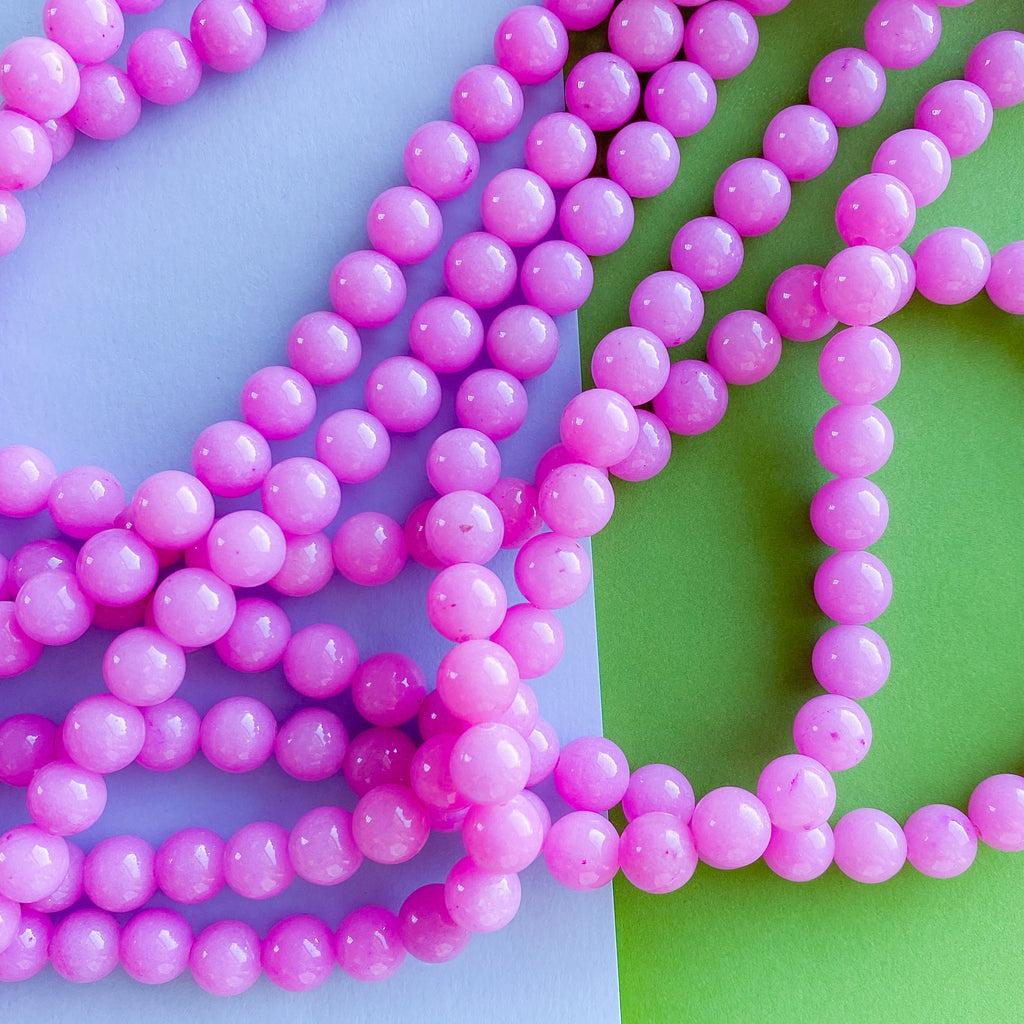 8mm Bubblegum Calcite Rounds Strand – Beads, Inc.