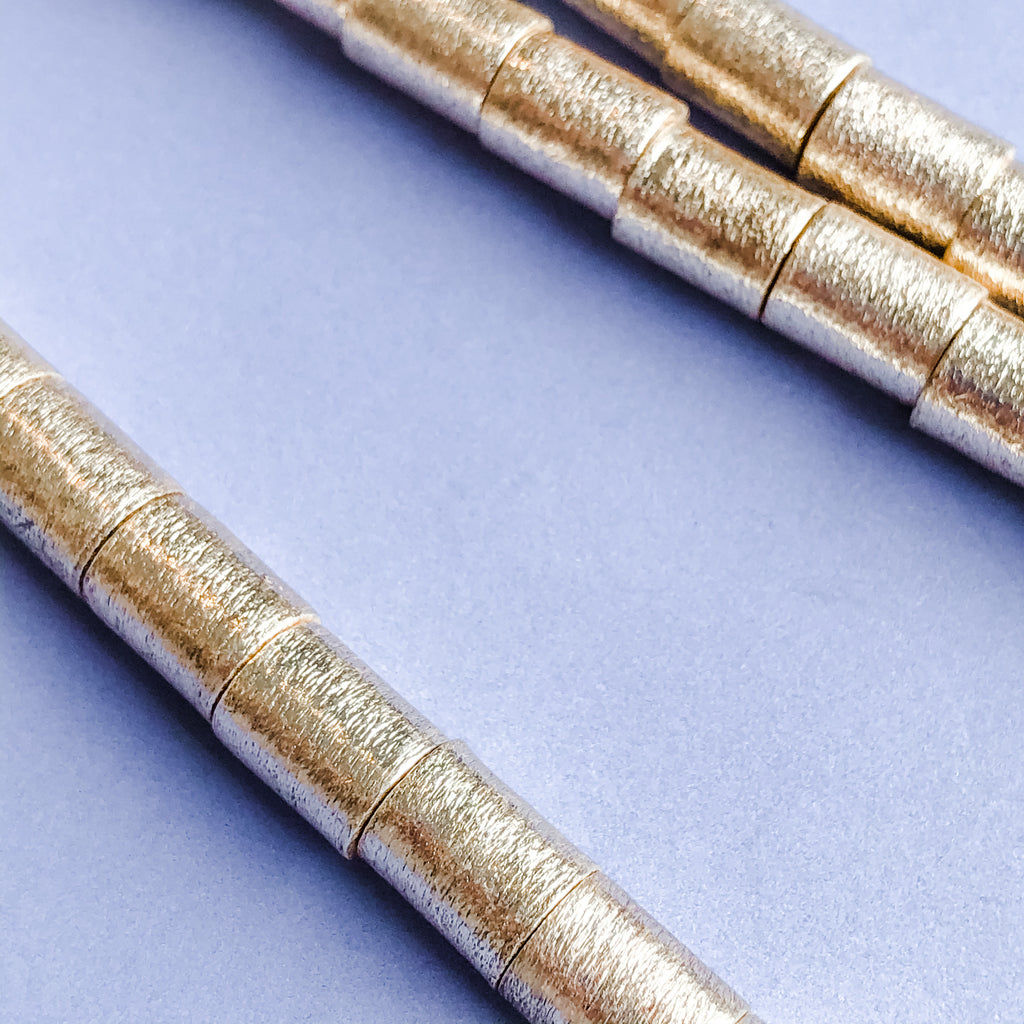 8mm Brushed Gold Barrel Strand – Beads, Inc.