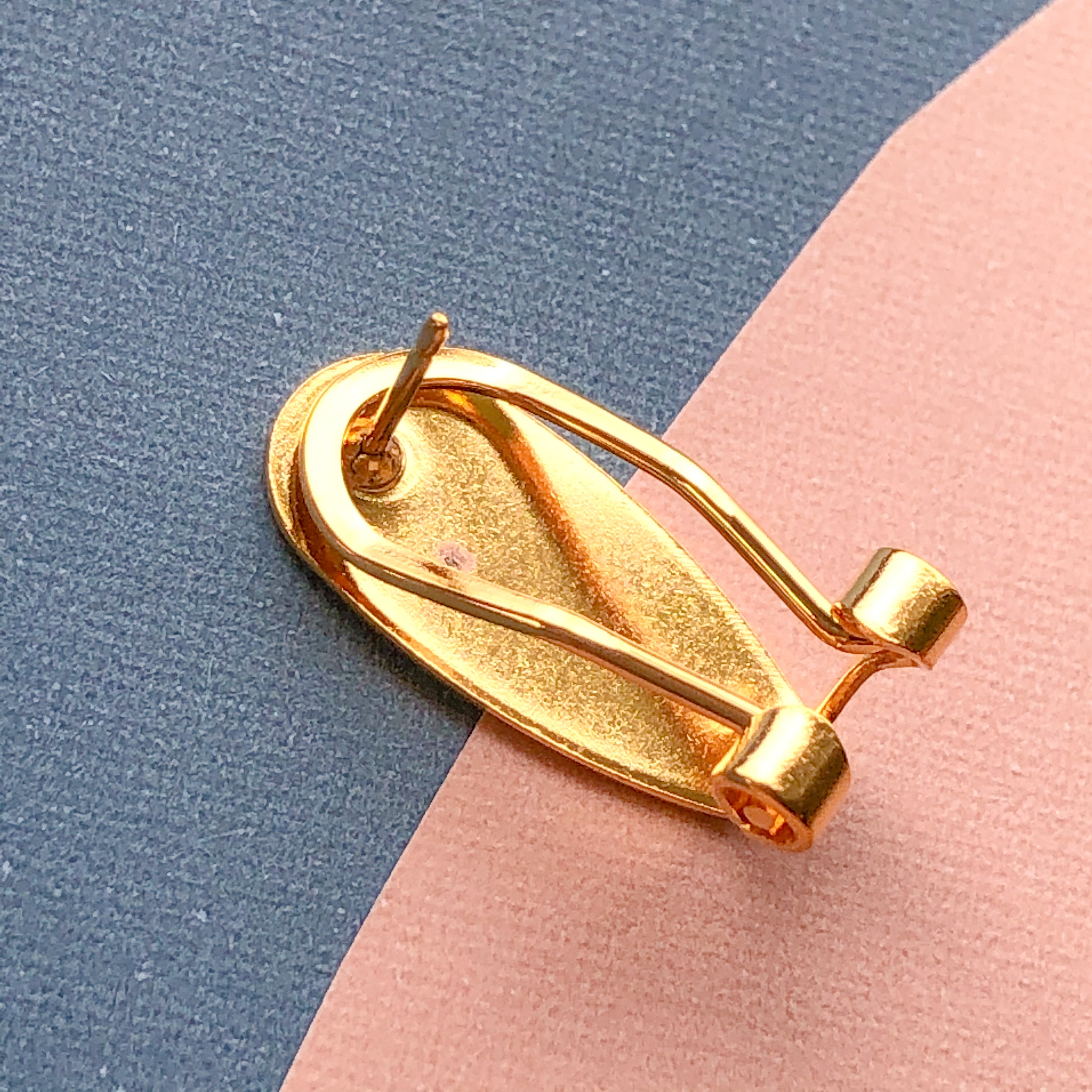 19mm Gold Plated Omega Earring Post-Backs - 2 Pairs – Beads, Inc.