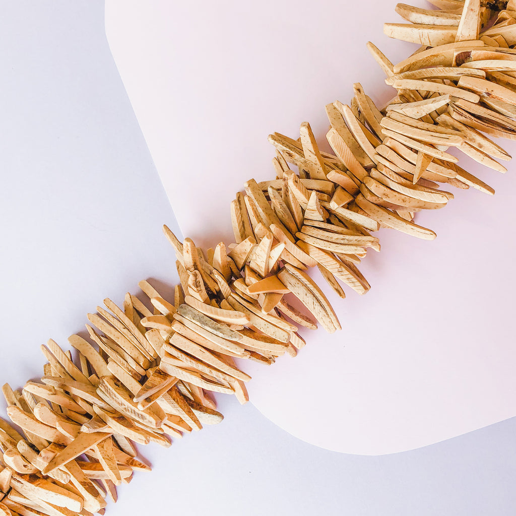 25mm Natural Wood Spikes Strand – Beads, Inc.