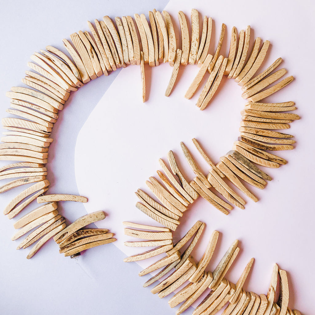 25mm Natural Wood Spikes Strand – Beads, Inc.