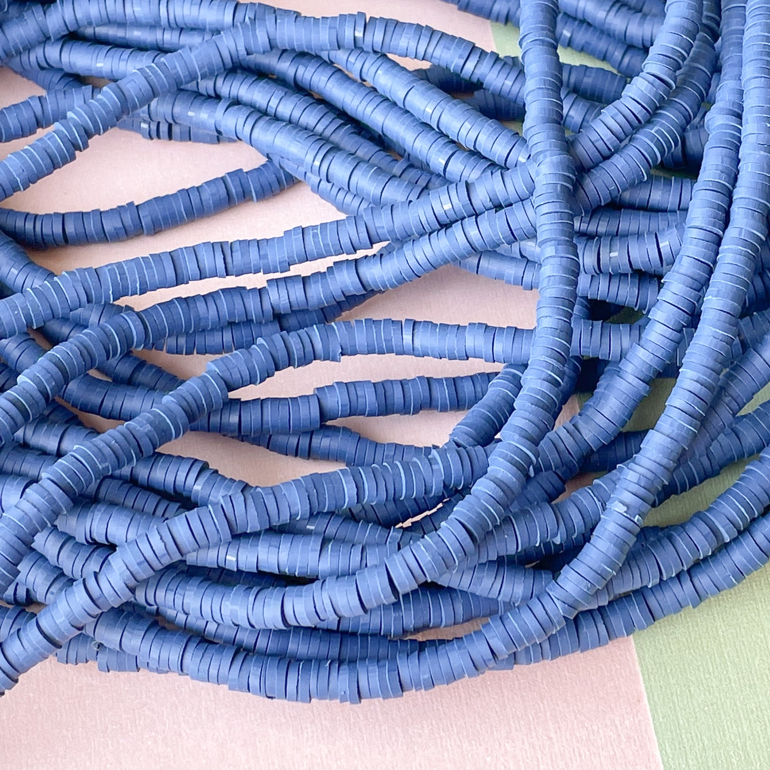 4mm Navy Blue Polymer Clay Heshi Strand – Beads, Inc.