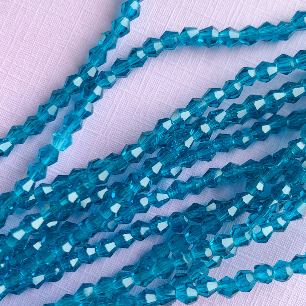3mm Cerulean Chinese Crystal Bicone Strand – Beads, Inc.