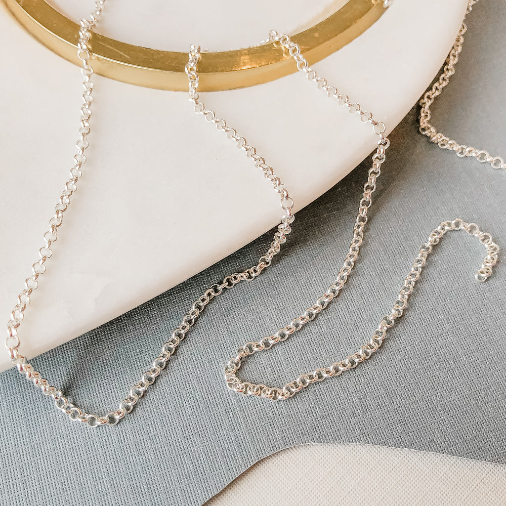 2.5mm Shiny Silver Rolo Chain – Beads, Inc.