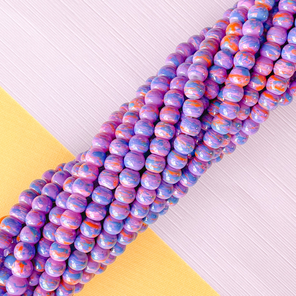 6mm Mixed Berry Acrylic Coated Glass Rondelles Strand – Beads, Inc.