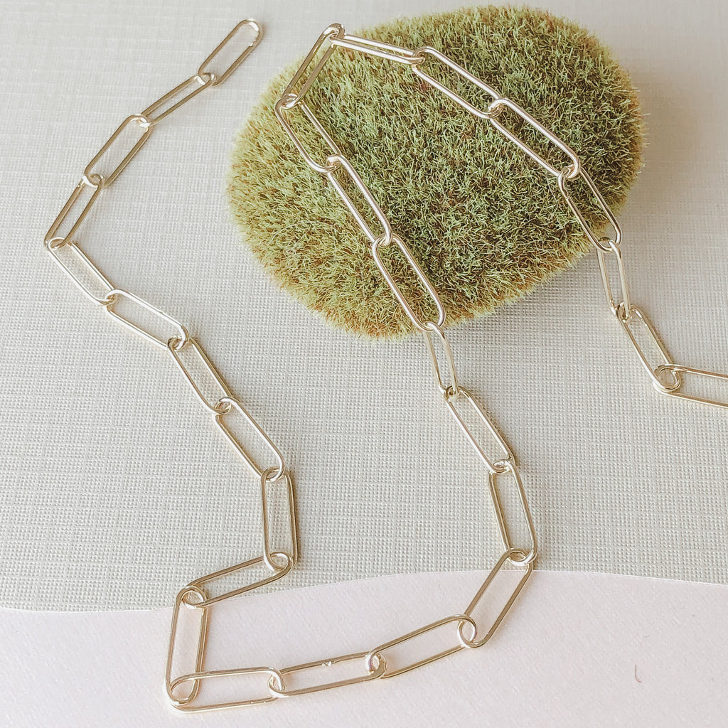 14mm Gold Plated Shiny Paperclip Chain – Beads, Inc.